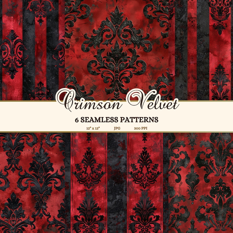 Crimson Wallpaper - Etsy