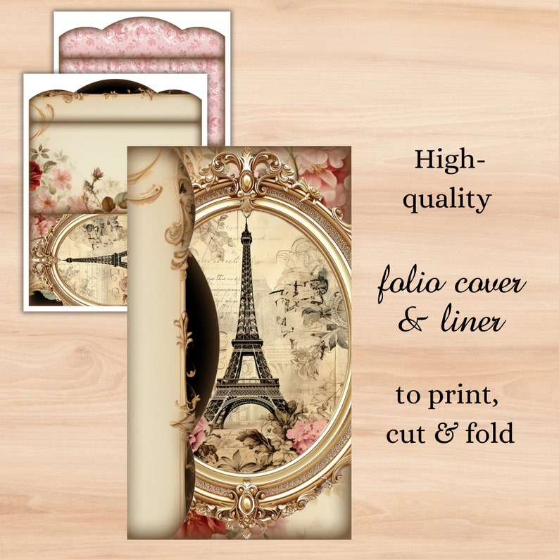 Paris Junk Journal Folio Kit Printable, Vintage Paris Junk Journal ...