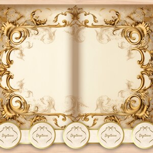 Elegant Gold Junk Journal Pages Vintage, Printable Junk Journal PDF ...