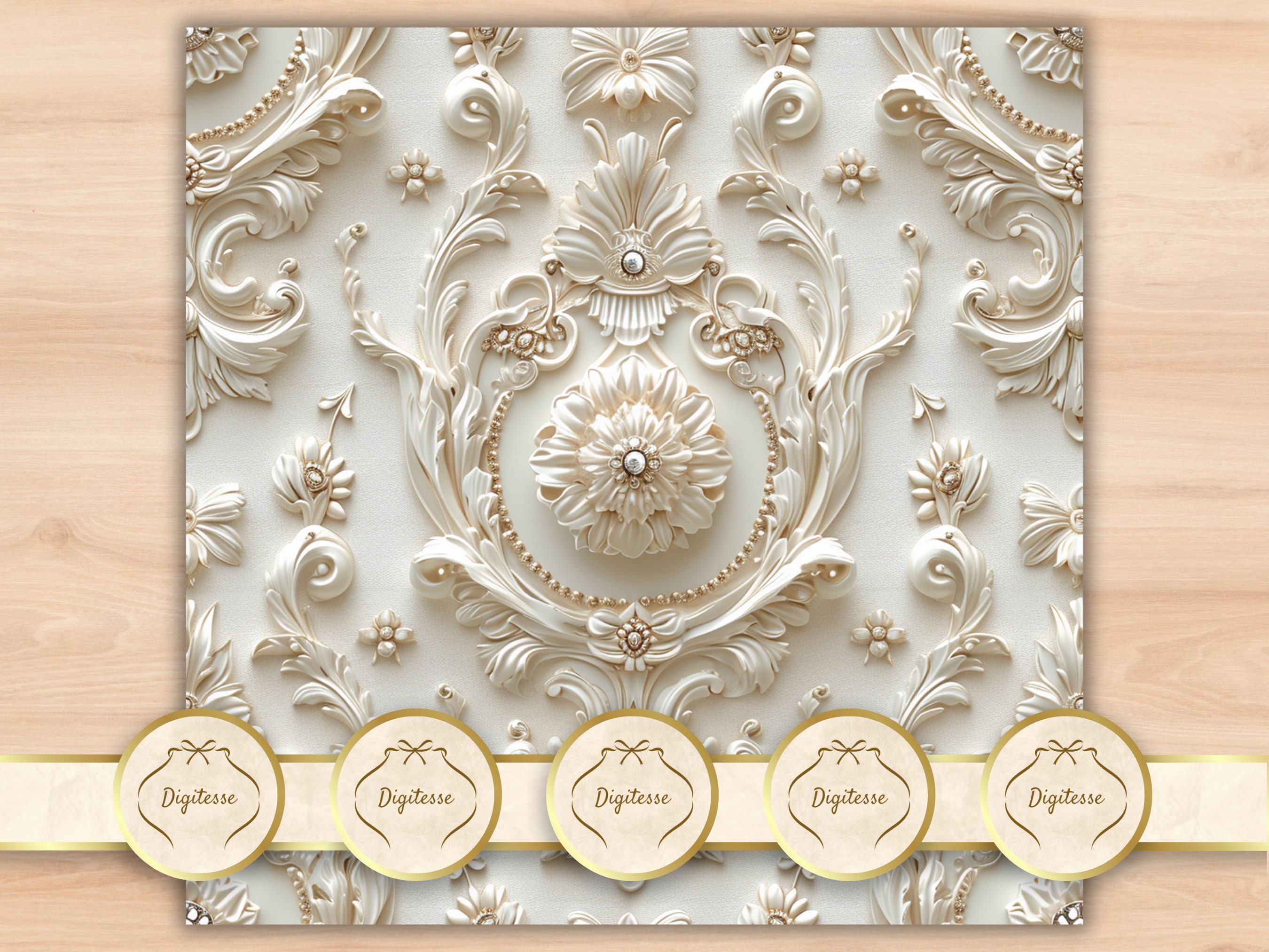 Digital Paper Wedding, Baroque Printable Paper, Seamless Patterns Royal ...