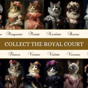 2025 Cat Calendar Digital, Printable Cat Calendar 2025, Rococo Cats in ...