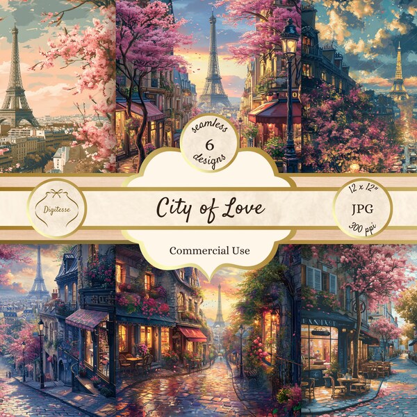 Digital Paper Paris - Etsy