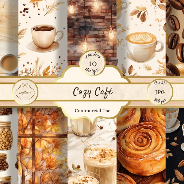 Cozy Digital Paper - Etsy