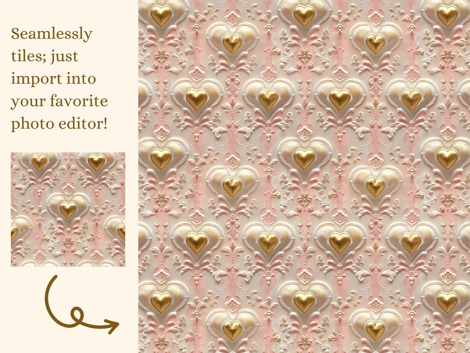 Coquette Aesthetic Seamless Pattern for Valentine's Day, Marie ...