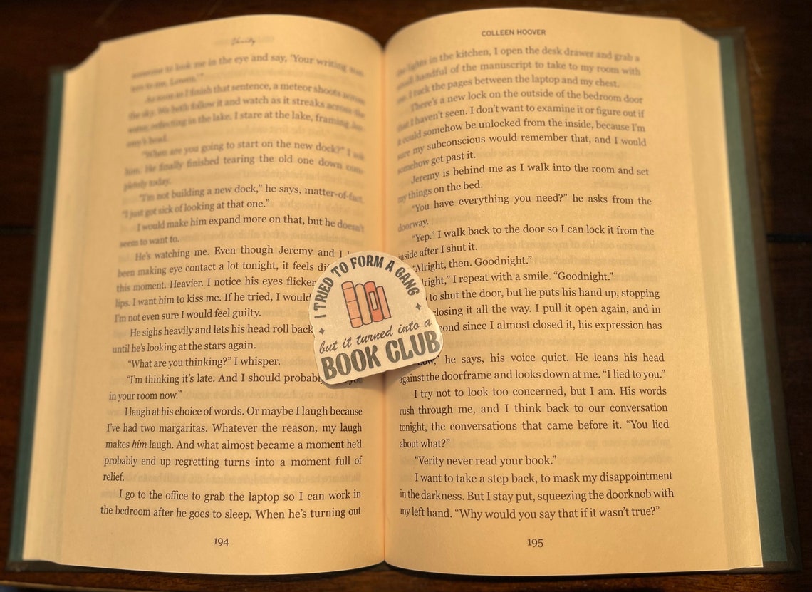 Book Club Sticker, I Tried to Form A Gang, Book Sticker, Waterproof ...