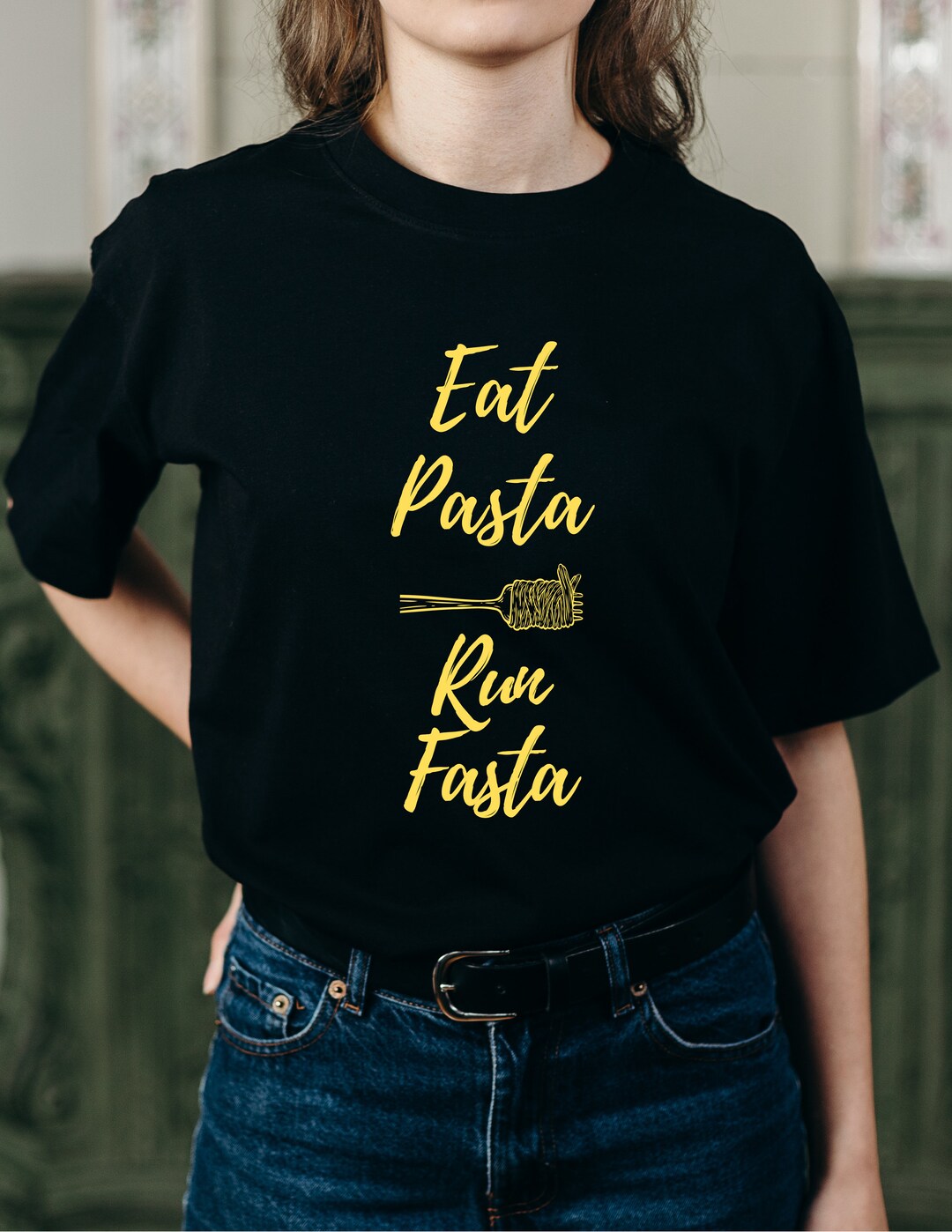 Eat Pasta, Run Fasta Unisex Softstyle T-shirt, 100% Cotton - Etsy