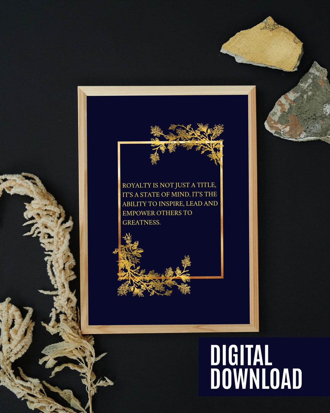 Royalty Inspirational Printable Wall Art | Instant Download Digital ...