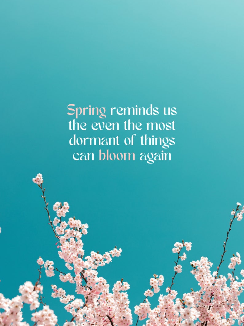 Spring Bloom Inspirational Printable Wall Art | Instant Download ...
