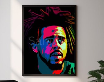 J. Cole Poster Digital Art - Etsy