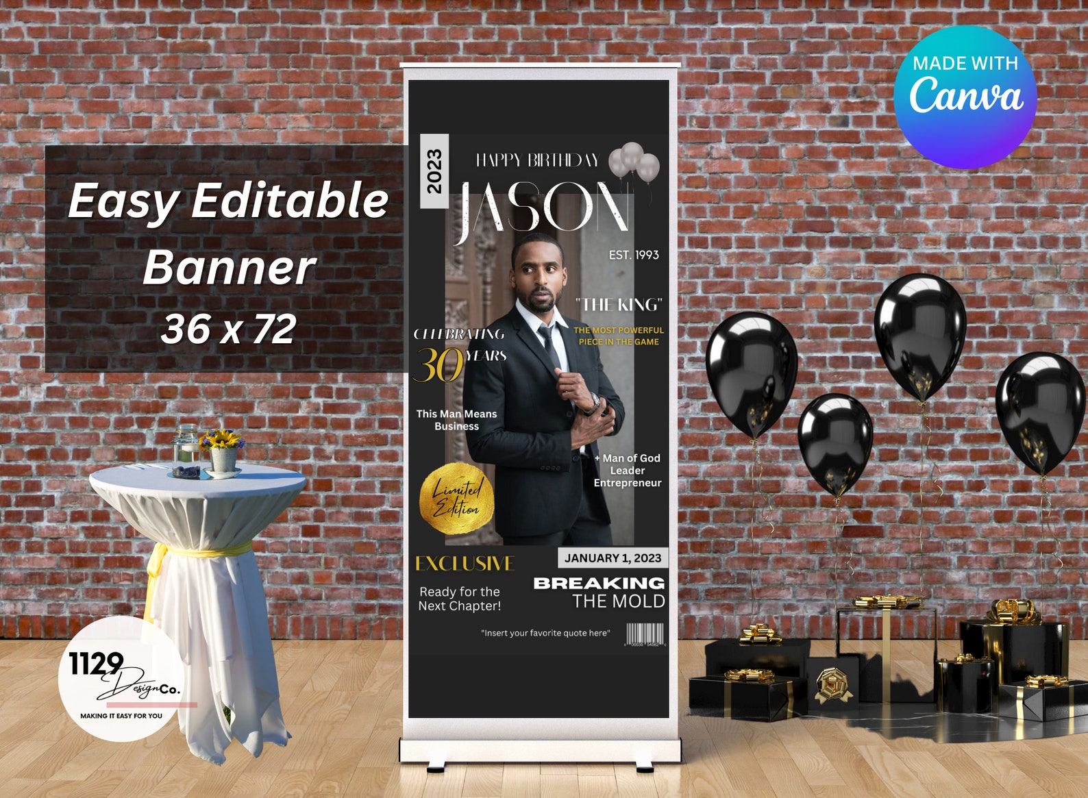 Retractable Banner, Birthday Banner, Party Banner, Custom Banner ...