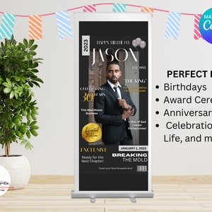 Retractable Banner, Birthday Banner, Party Banner, Custom Banner ...