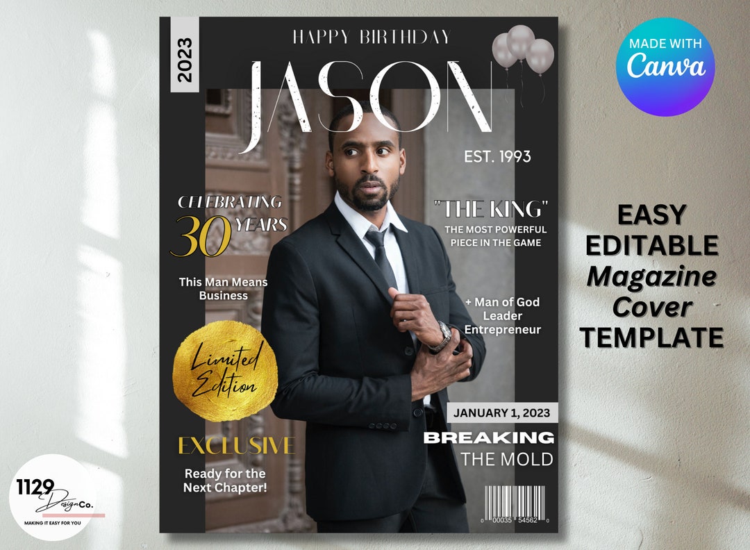 Magazine Cover Template, Birthday Magazine Cover, Graduation Magazine ...