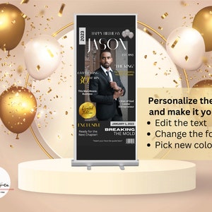 Retractable Banner, Birthday Banner, Party Banner, Custom Banner ...