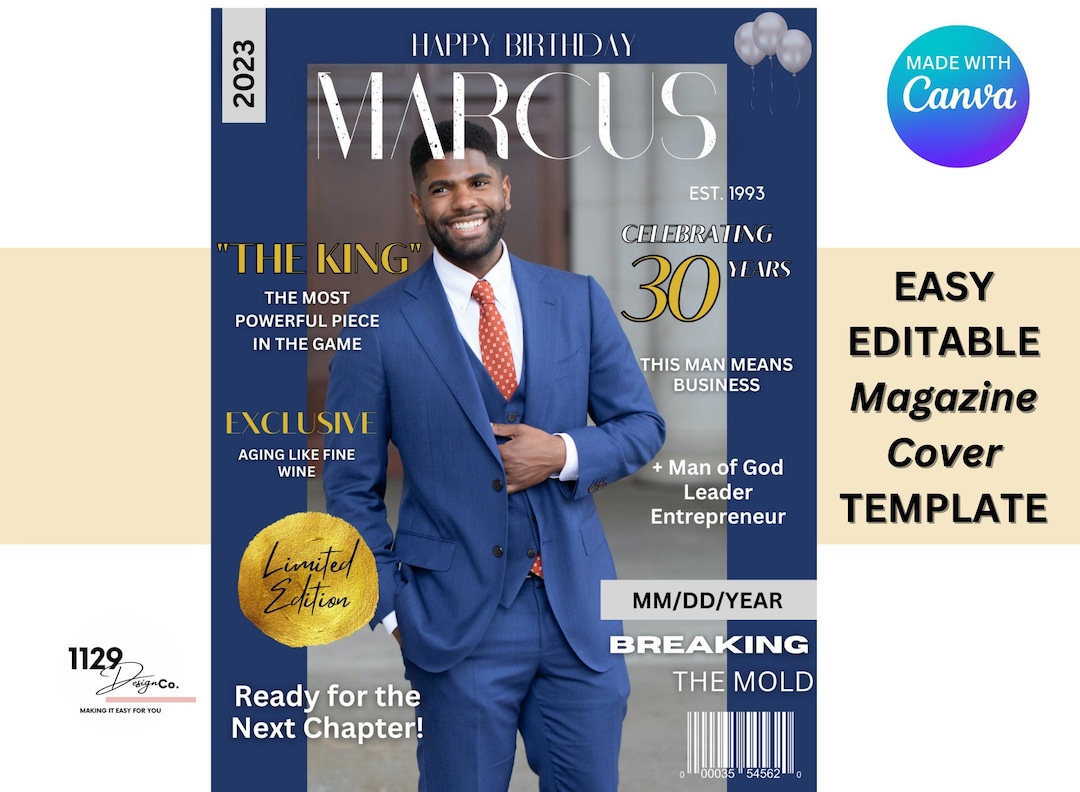 Magazine Cover Template, Birthday Magazine Cover, Graduation Magazine ...