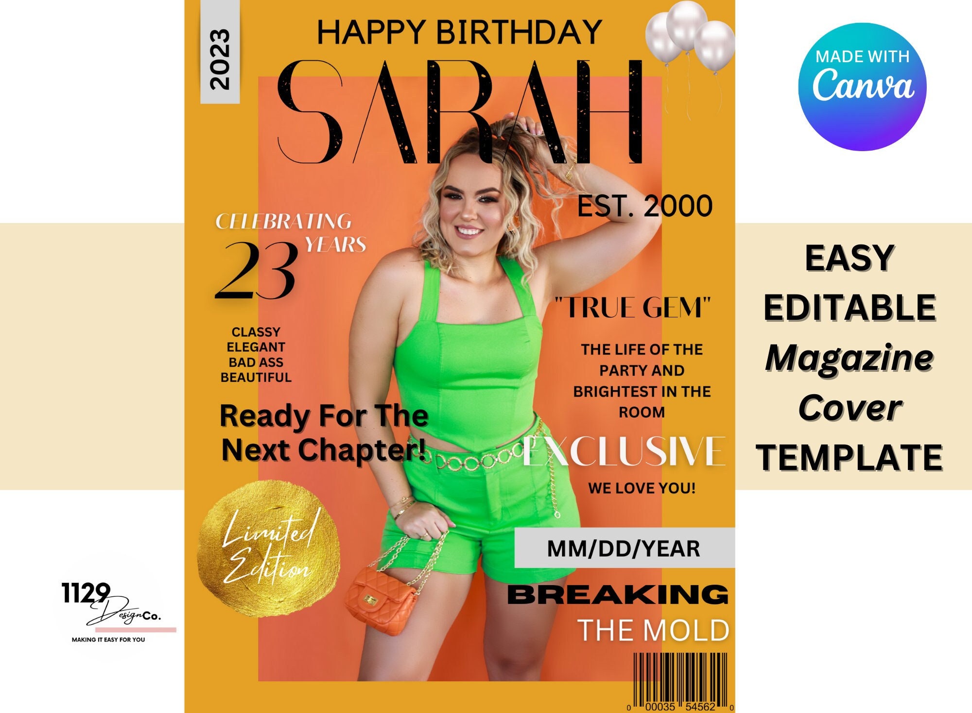 Magazine Cover Template, Birthday Magazine Cover, Graduation Magazine ...