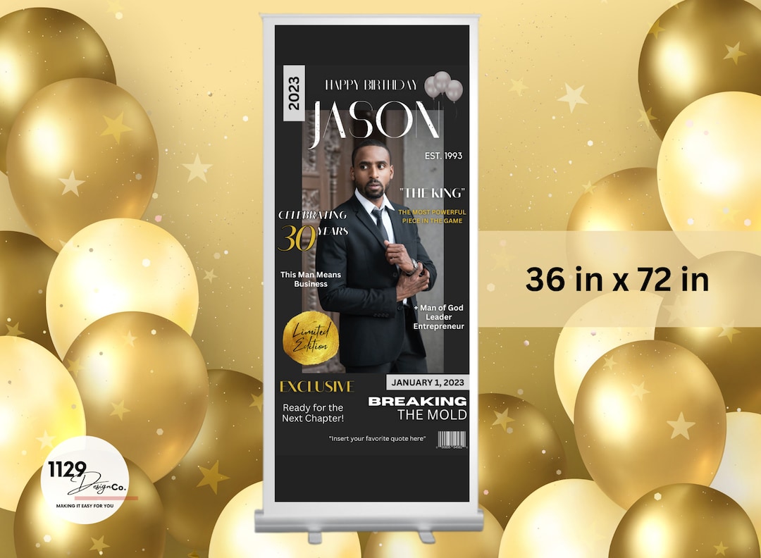 Retractable Banner, Birthday Banner, Party Banner, Custom Banner ...