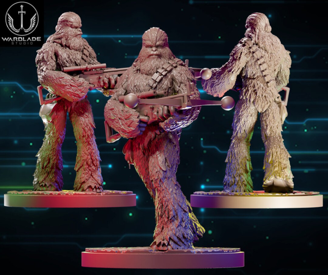 Chewbacca - SW Shatterpoint Compatible (40mm) Resin 3D Print - War ...