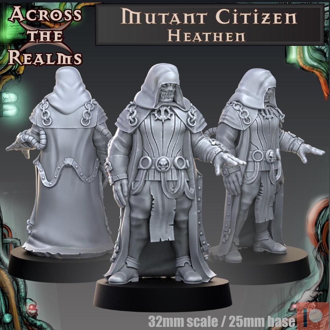 Mutant Citizen - Sci-fi RPG (28mm-32mm) Miniature - Resin 3D Print ...