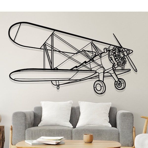 Plane Silhouette Metal Wall Art - Etsy