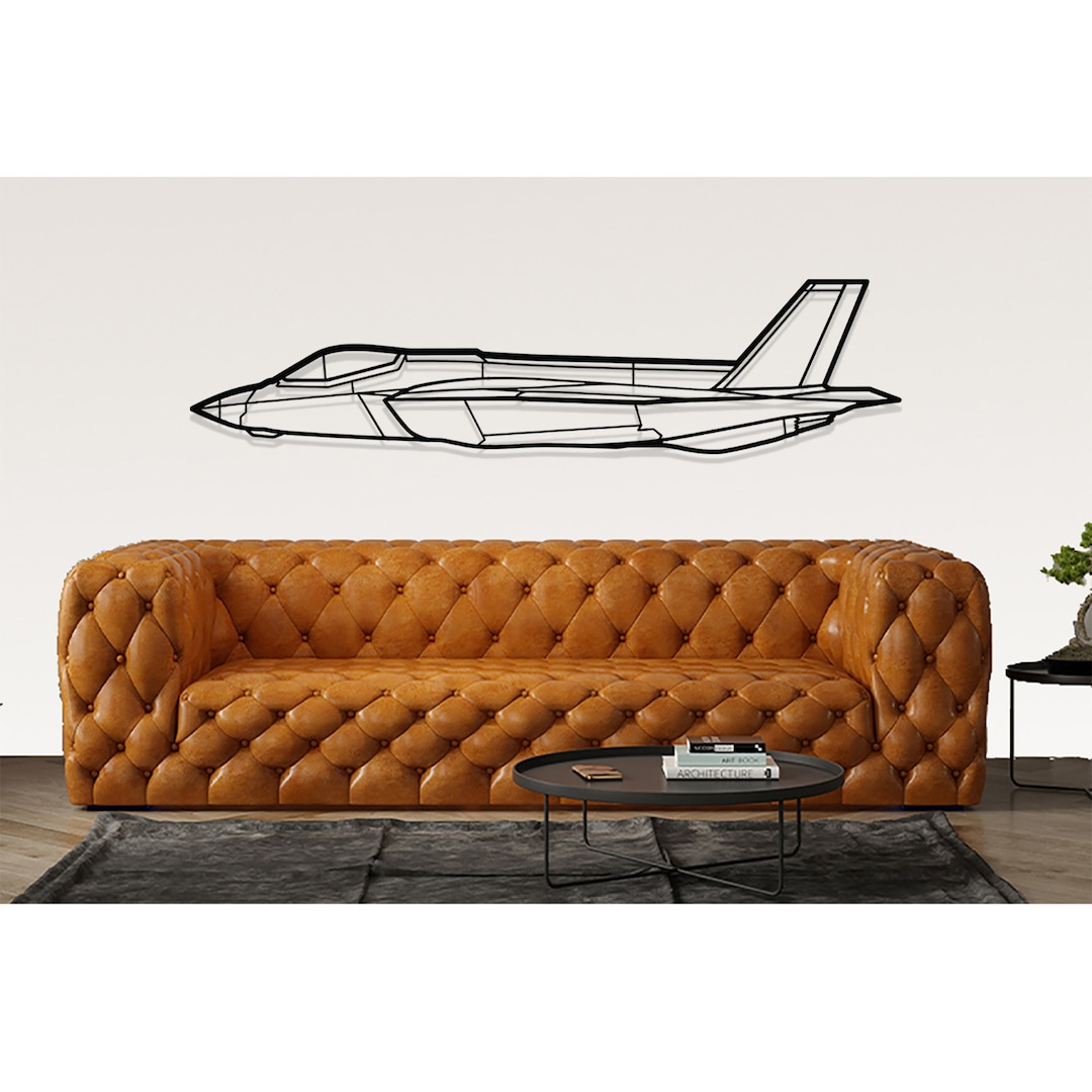 Lockheed Martin F35C Lightning 2 Airplane Silhouette Metal Wall Art ...