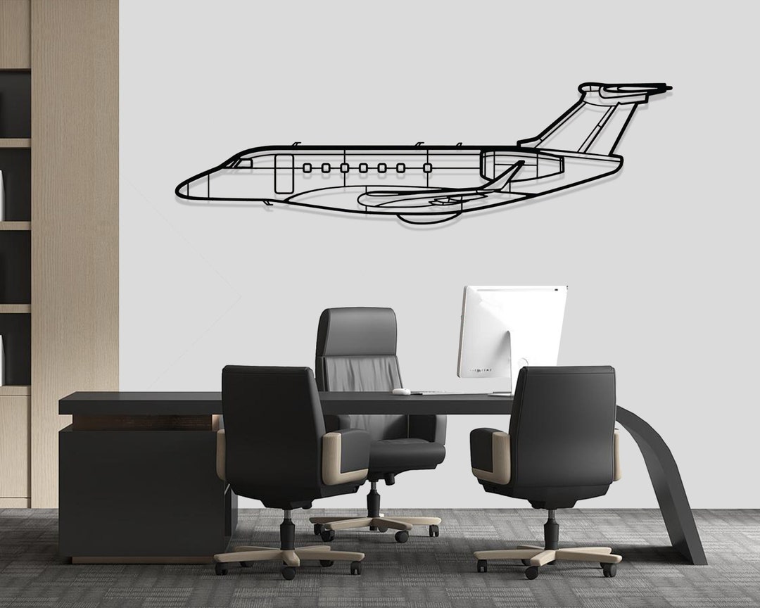 Embraer Praetor 600 Plane Silhouette: Metal Wall Art Decor - Etsy