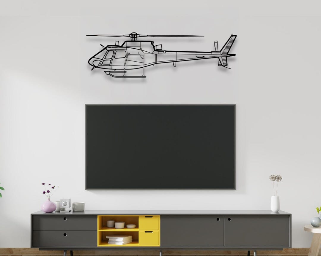 Fennec Helicopter Silhouette: Metal Wall Art, Pilot Gift - Etsy