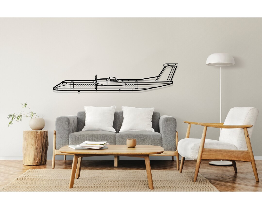 Bombardier Dash 8 Q400 Silhouette: Metal Airplane Wall Art - Etsy