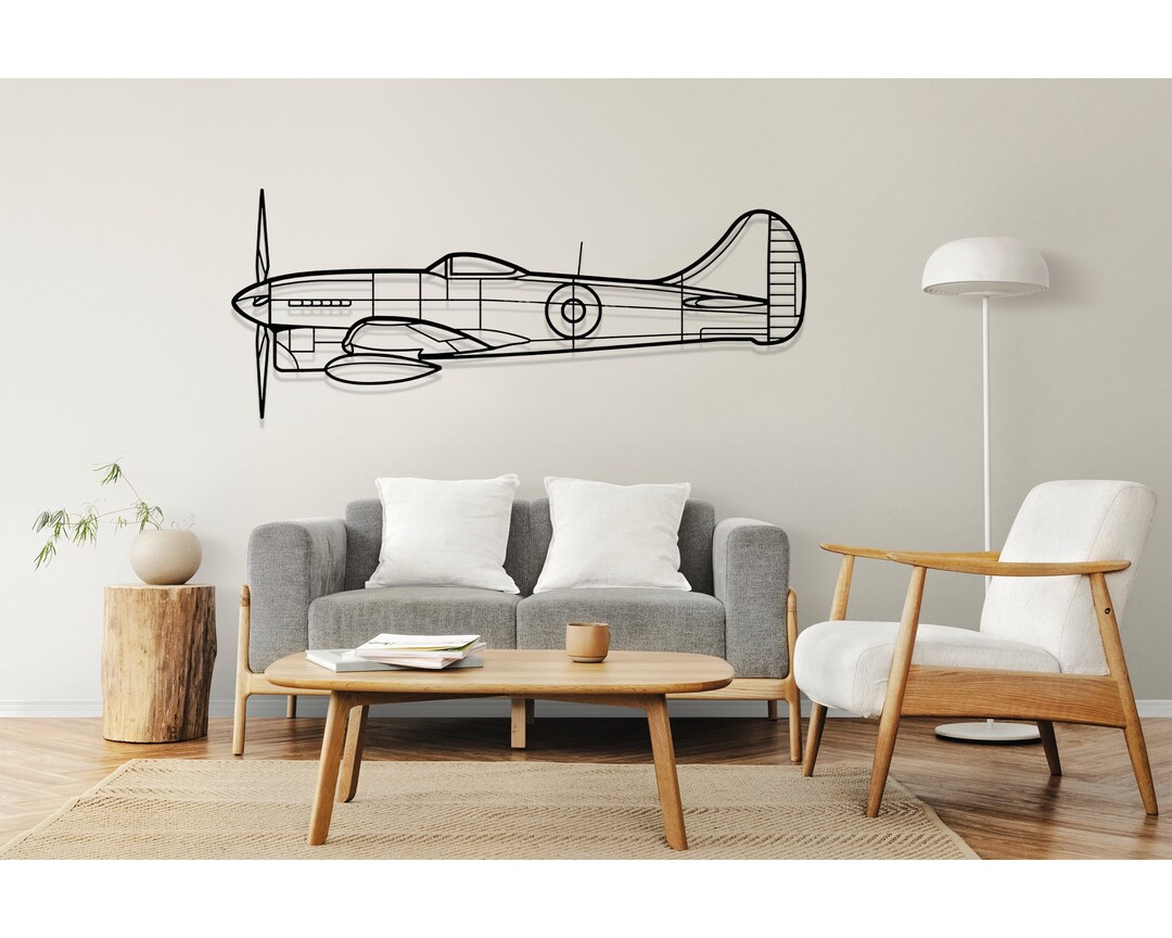 Tempest Mk V War Thunder Silhouette: Metal Airplane Wall Art - Etsy