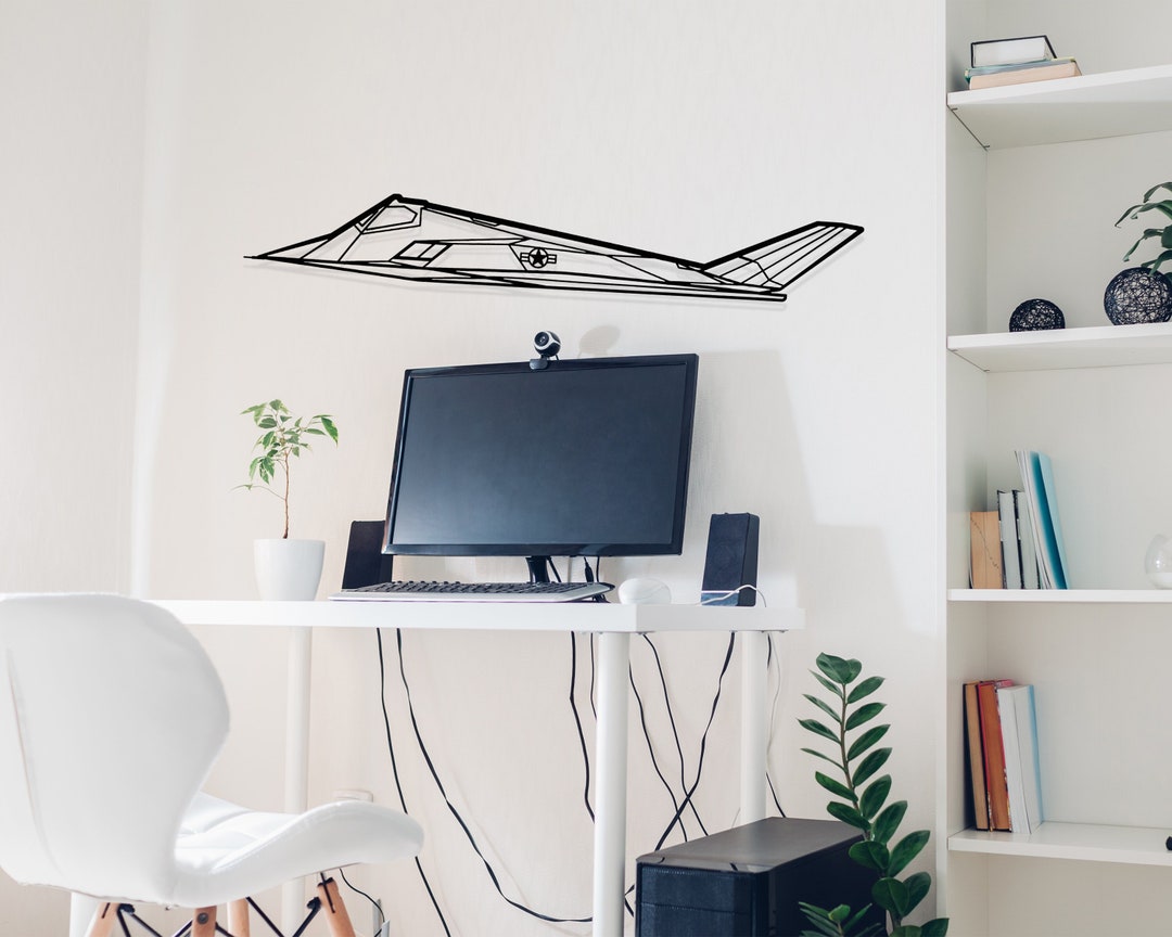 Lockheed F-117 Nighthawk Airplane Silhouette Metal Wall Decor - Etsy