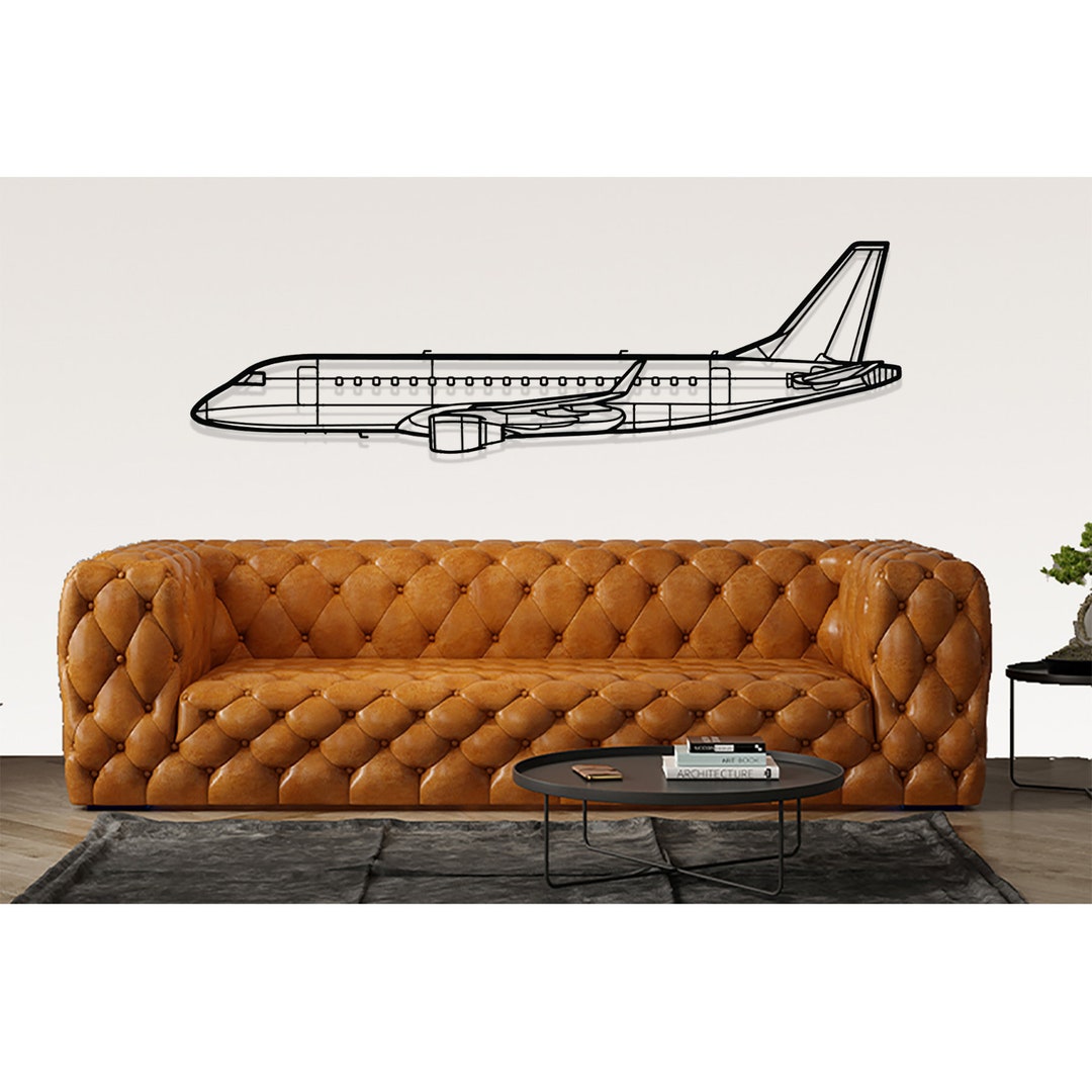 Embraer EMJ 175 Plane Silhouette: Metal Wall Art, Pilot Gift - Etsy