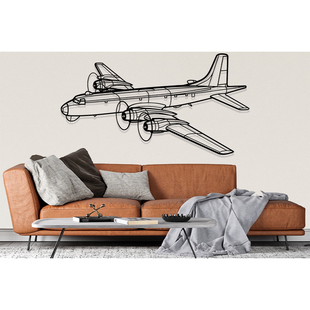 Canadair CP 107 Argus Plane Silhouette Metal Wall Art - Etsy