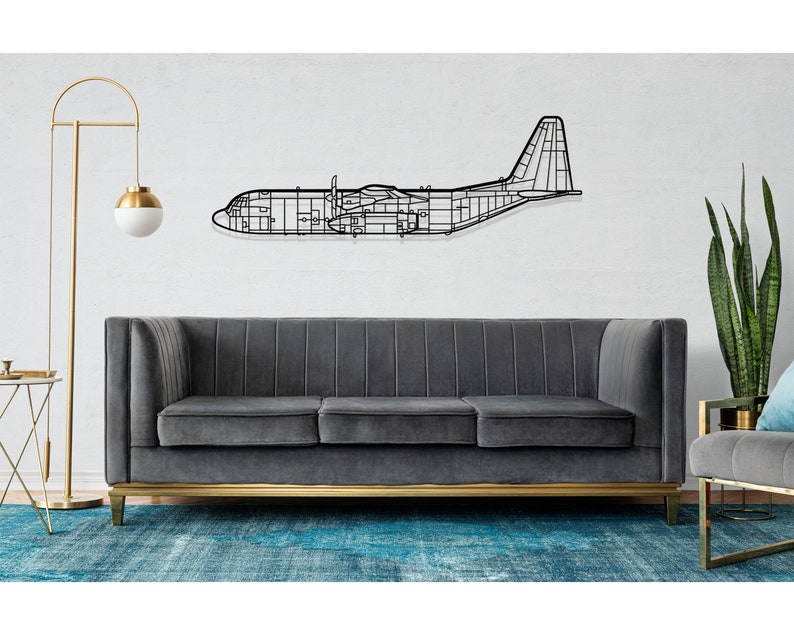 Lockheed Martin C-130 Hercules Airplane Silhouette Metal Wall - Etsy UK