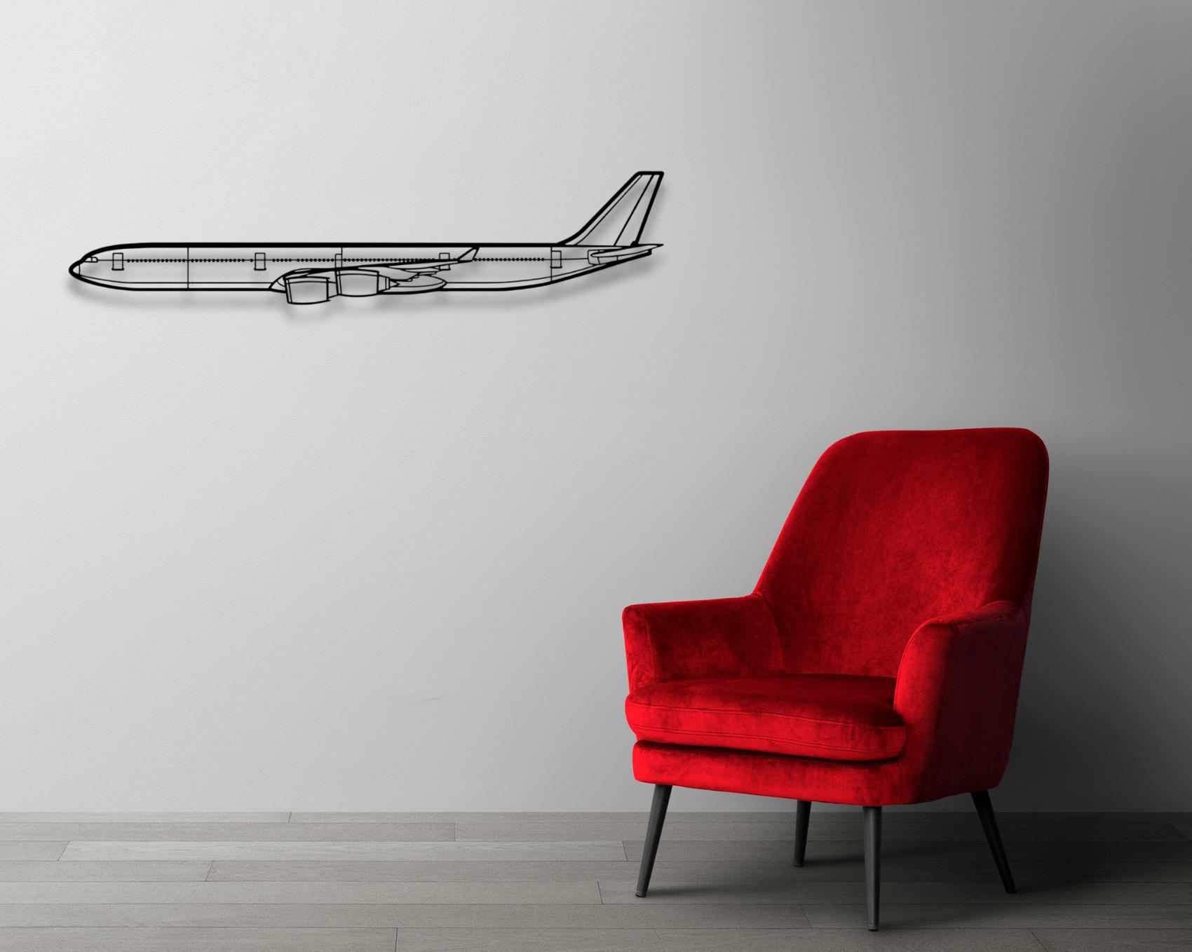 Airbus A340-600 Silhouette Metal Wall Art: Pilot Gift, Home Decor - Etsy