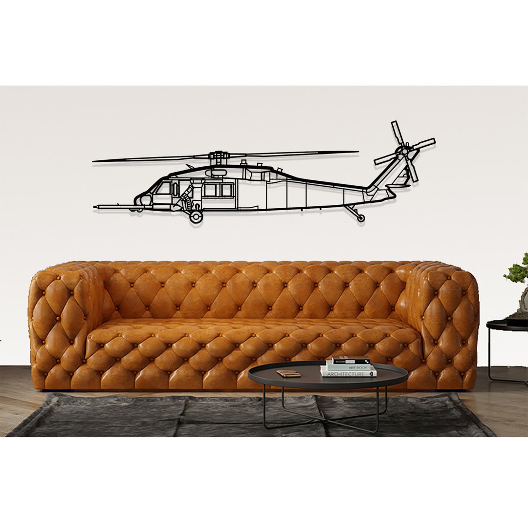 Sikorsky HH-60 Pave Hawk Helicopter Silhouette Metal Wall Art, Airplane ...