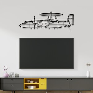 Northrop Grumman E 2C Hawkeye Airplane Silhouette Metal Wall Art, Plane ...