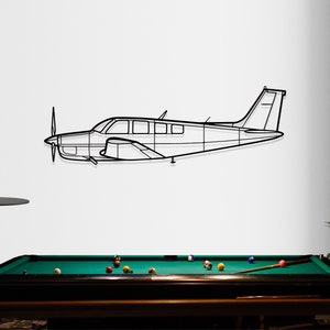 Beechcraft Bonanza A36 Plane Silhouette: Metal Wall Art - Etsy