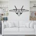 Lockheed Martin F 22 Raptor Angle Airplane Silhouette Metal Wall Art ...