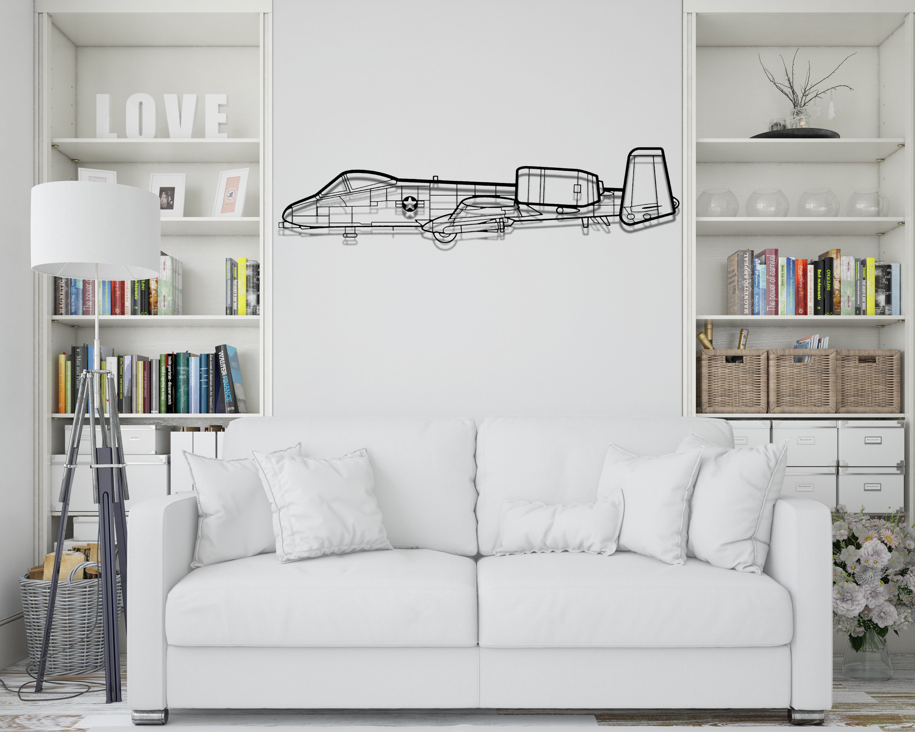 A-10 Thunderbolt 2 Silhouette Metal Wall Art: Airplane Decor - Etsy