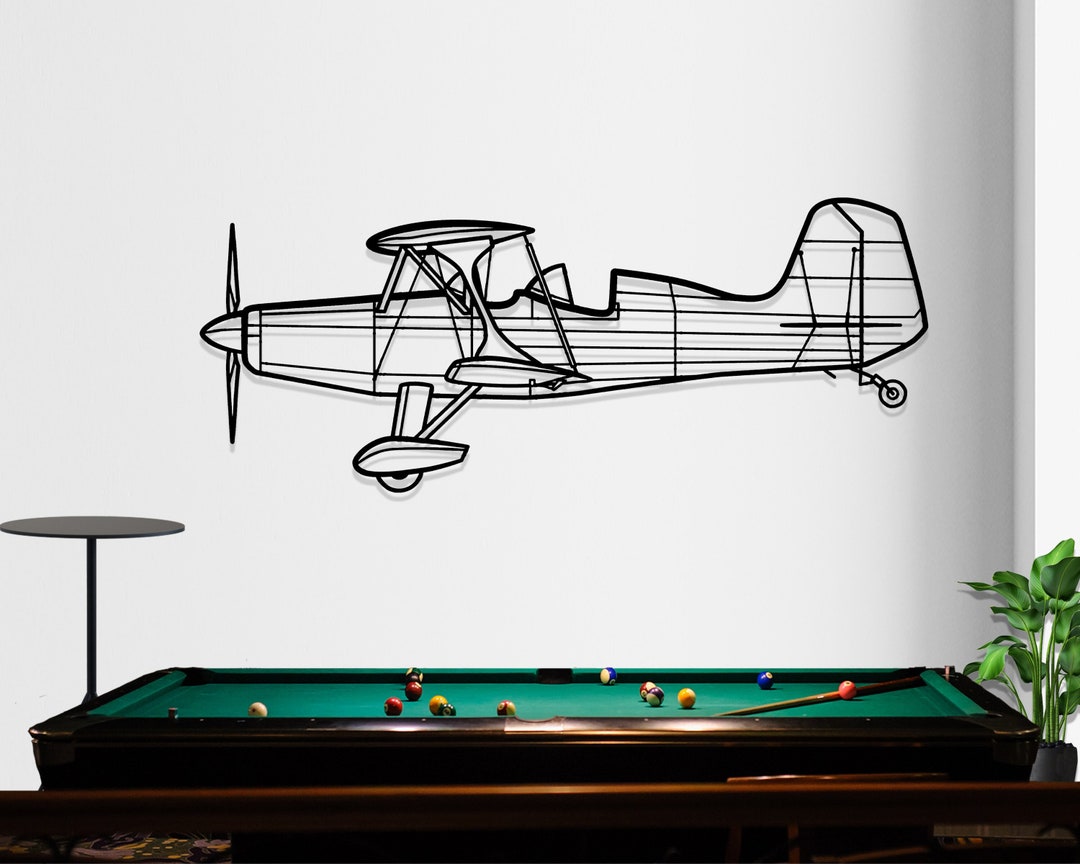 Starduster Too Silhouette Metal Wall Art, Airplane Silhouette Wall ...