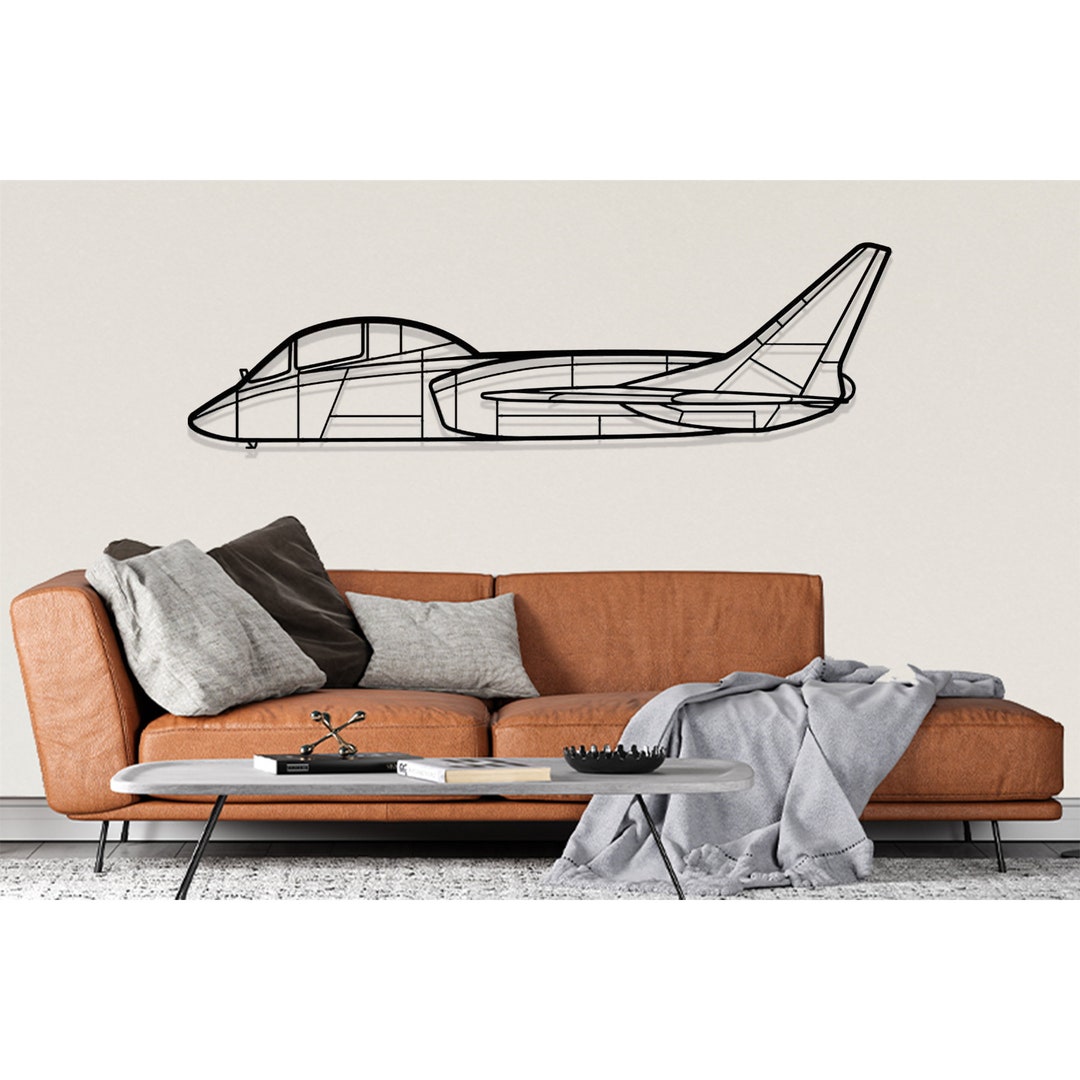 Vought F7U Cutlass Airplane Silhouette: Metal Wall Art - Etsy