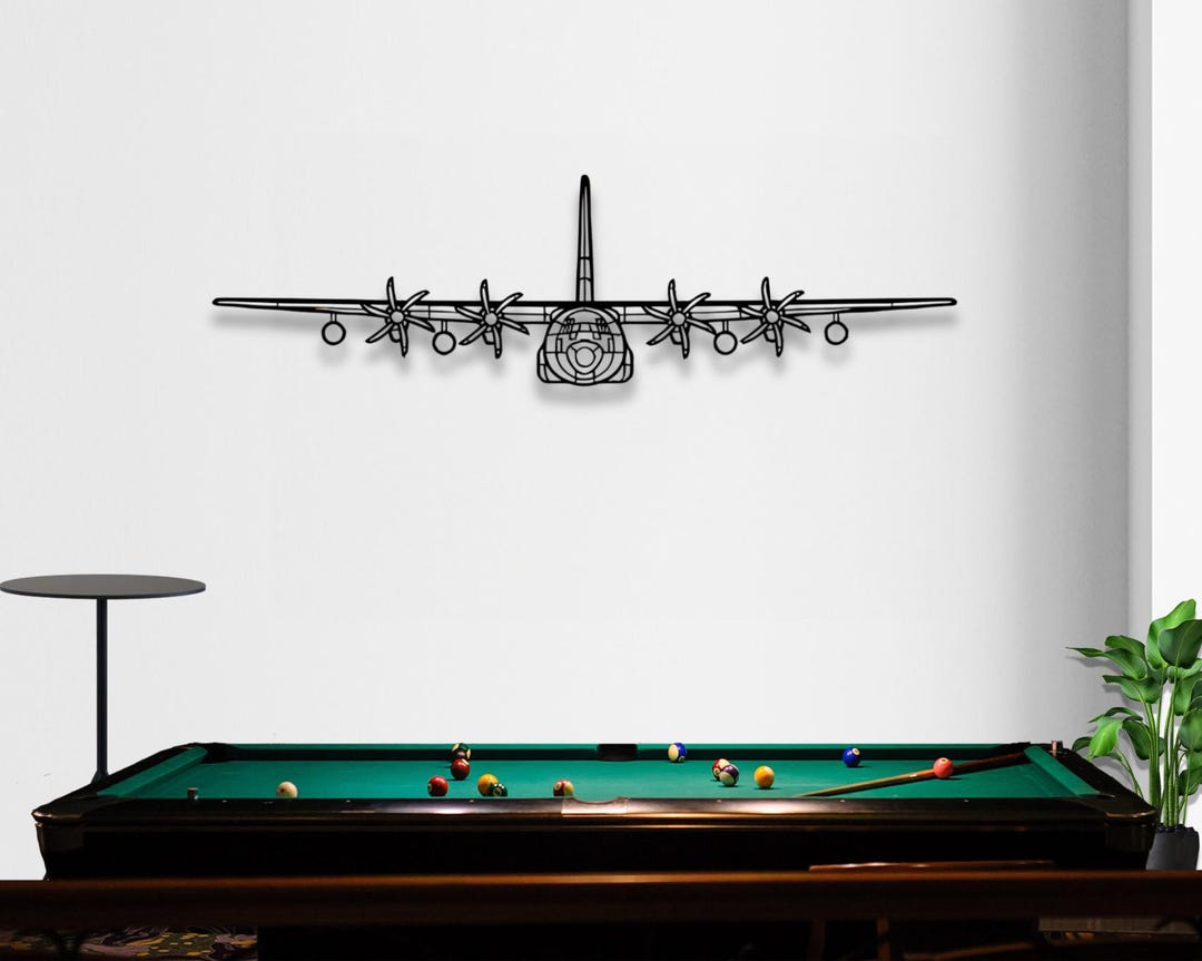 Lockheed Martin MC-130J Commando II Front Silhouette Metal Wall Art ...