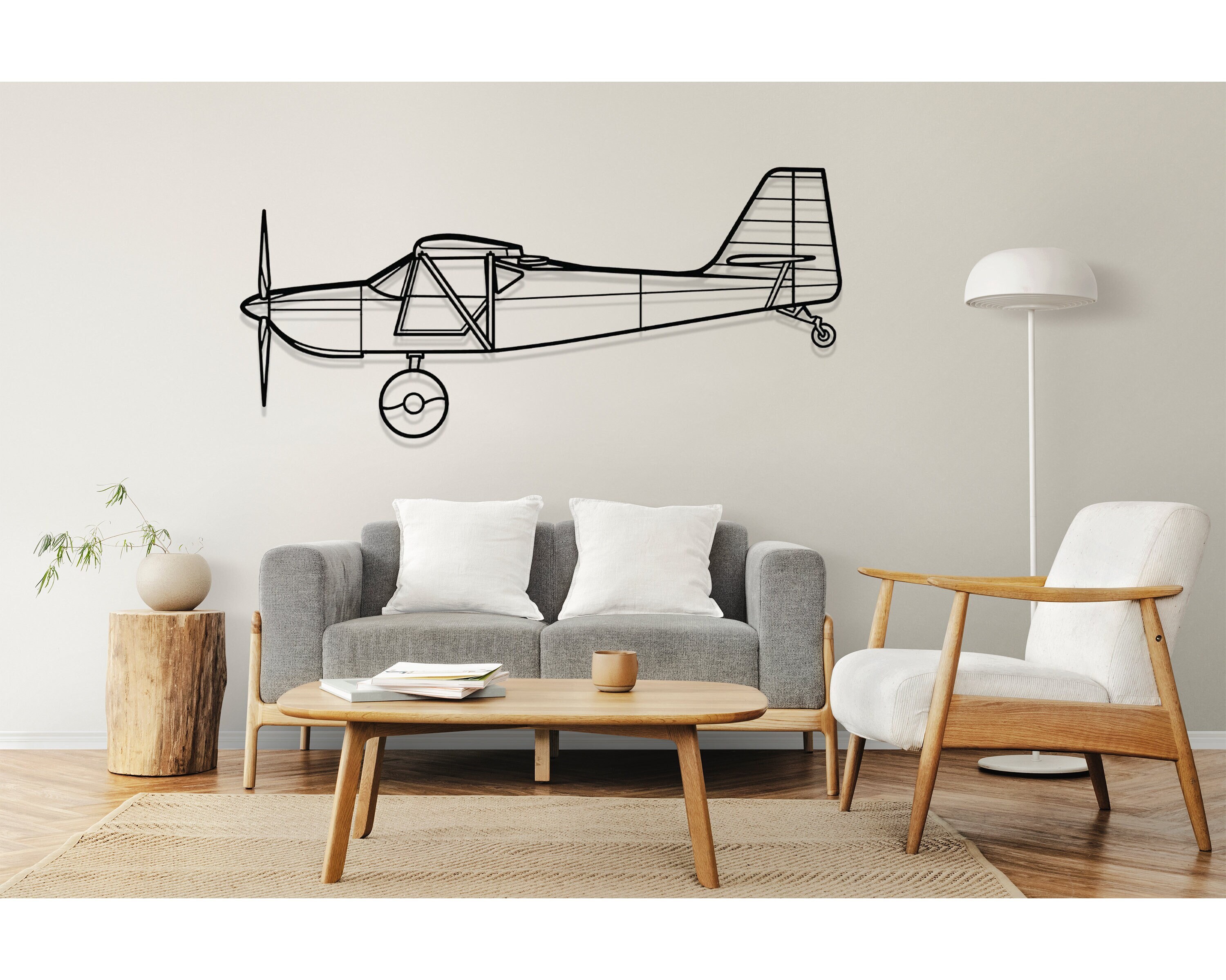 Kitfox 5 Airplane Silhouette: Metal Wall Art Decor - Etsy