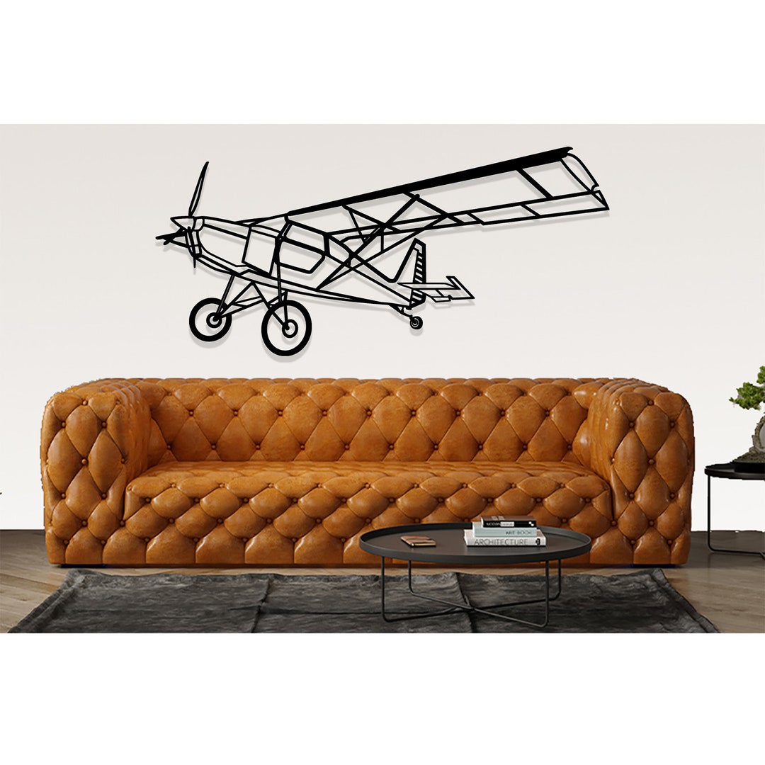 Superstol Plane Silhouette Metal Wall Art, Airplane Silhouette Wall Art ...