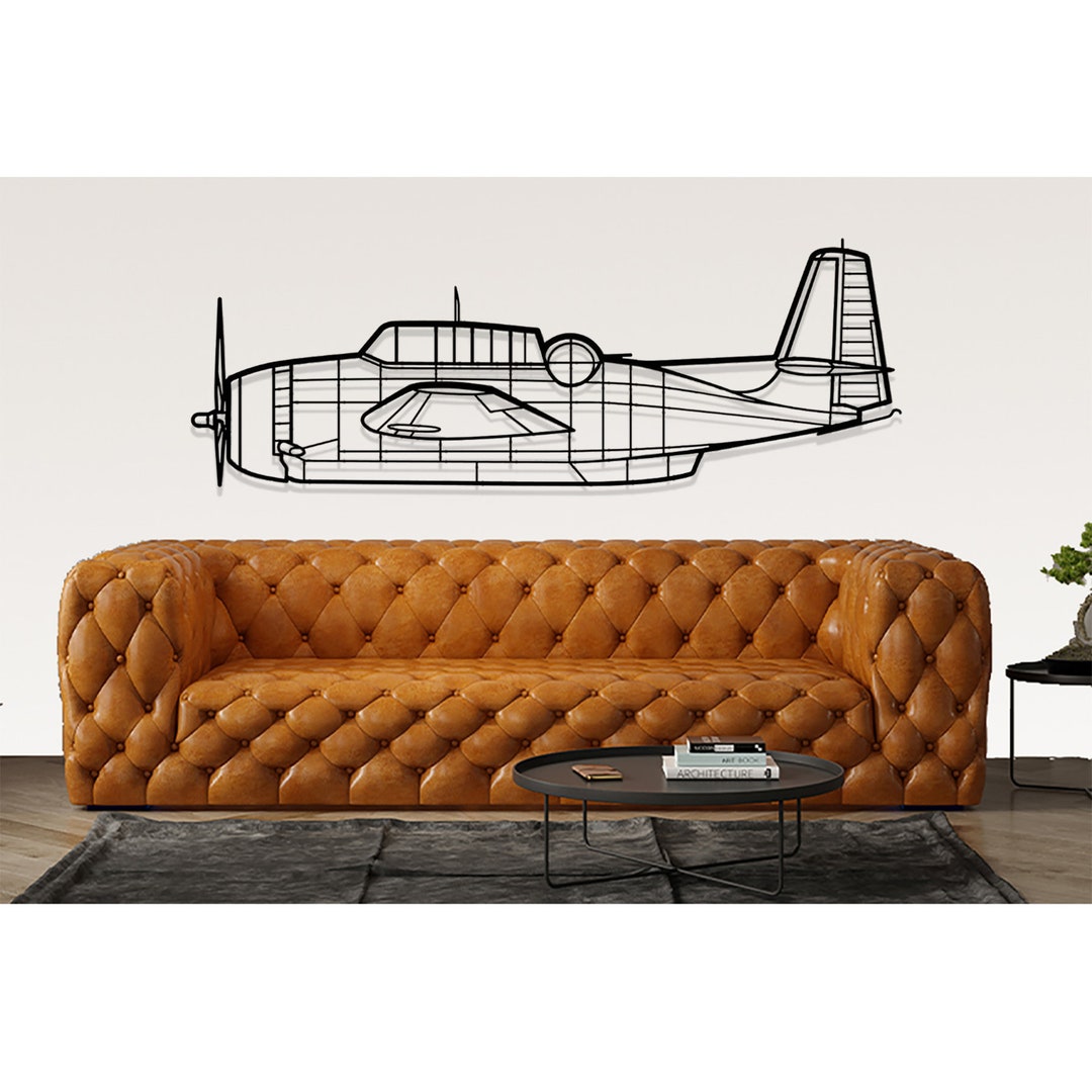 TBM-3N Avenger Plane Silhouette: Metal Wall Art, Pilot Gift - Etsy