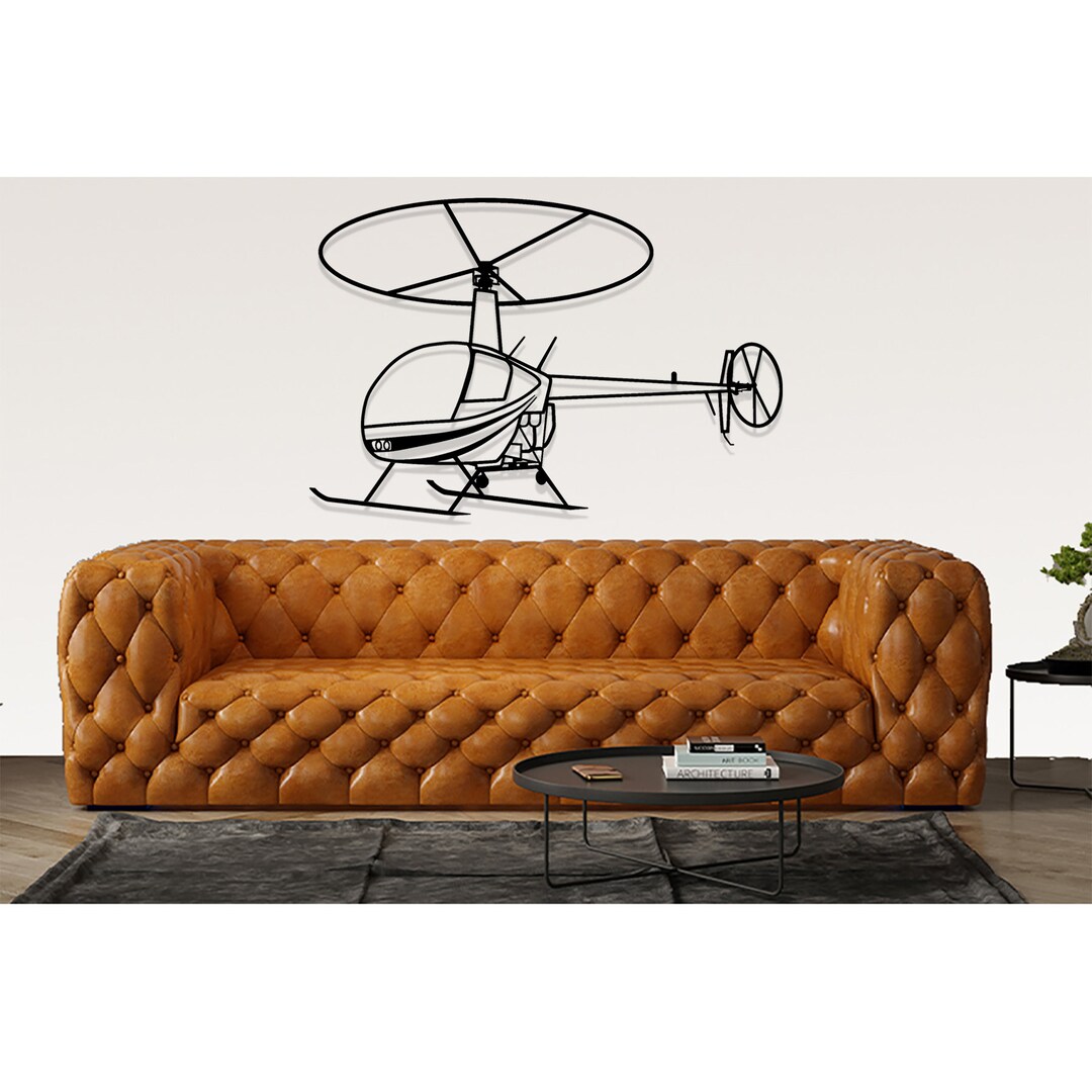 Robinson R22 Beta 2 Helicopter Silhouette Metal Wall Art, Airplane ...