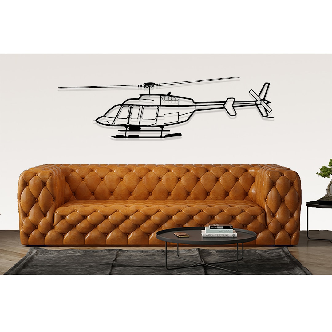 Bell 407 Helicopter Metal Wall Art: Aircraft Silhouette Decor - Etsy