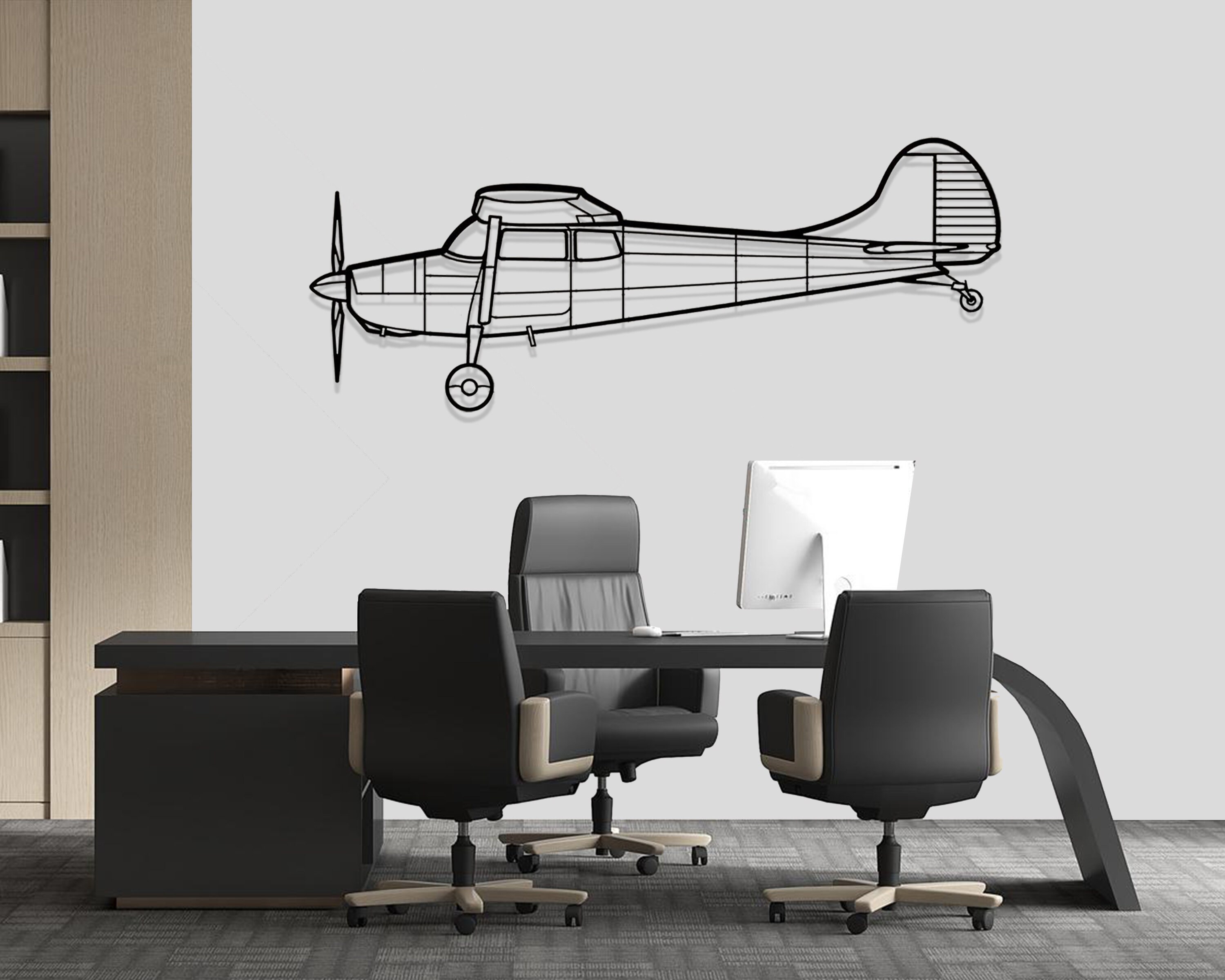 Cessna 170B Airplane Silhouette: Metal Wall Art, Pilot Gift - Etsy