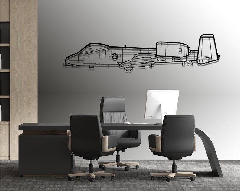 A-10 Thunderbolt 2 Silhouette Metal Wall Art Metal Wall - Etsy