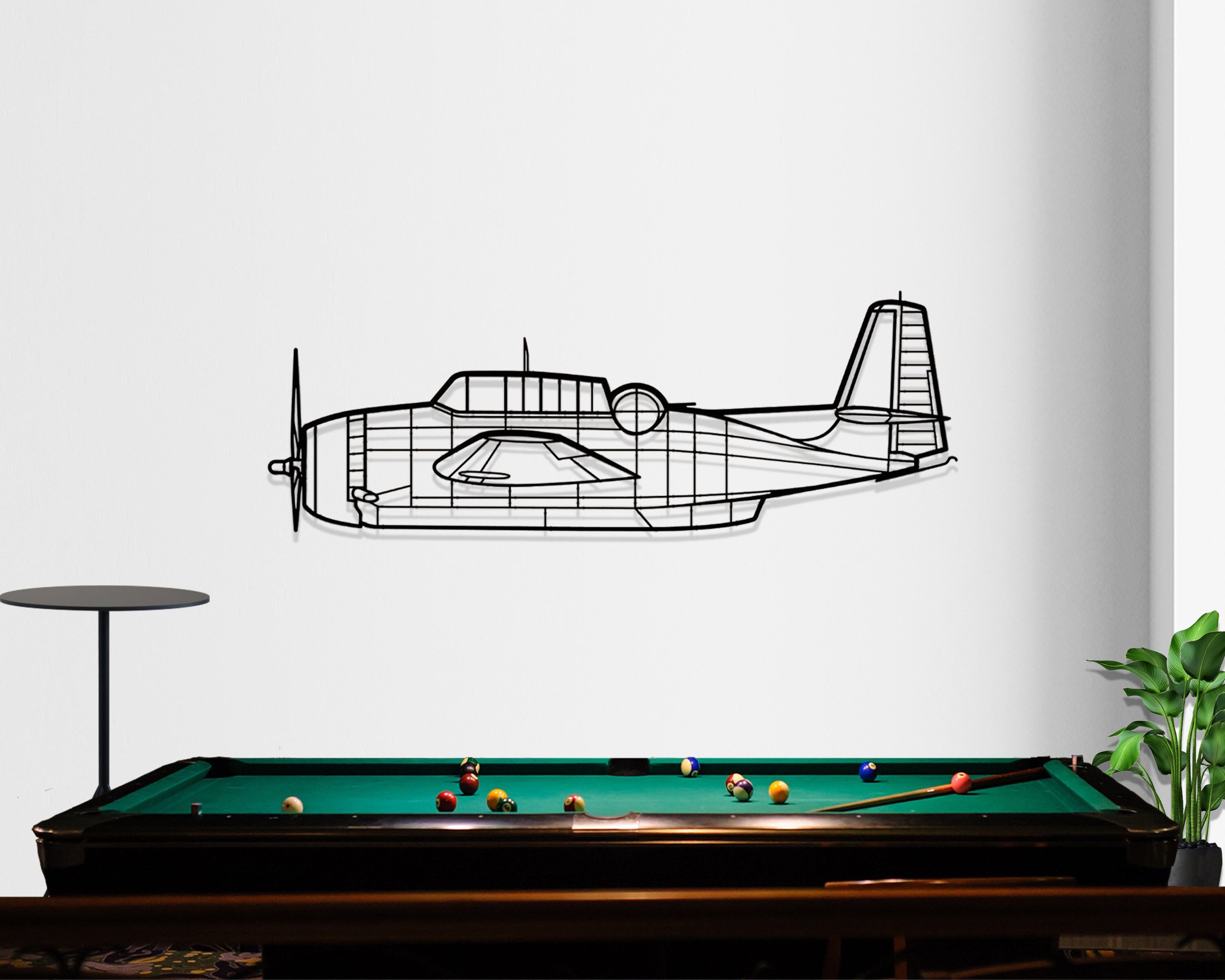 TBM-3N Avenger Plane Silhouette: Metal Wall Art, Pilot Gift - Etsy