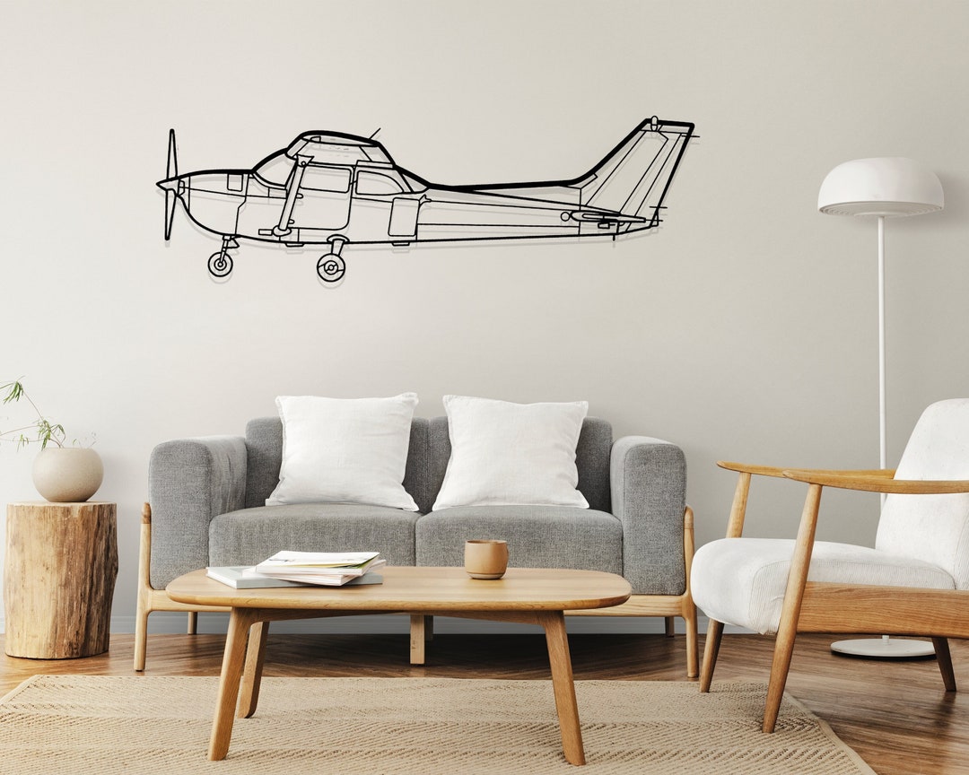 Skyhawk 172 Silhouette Metal Wall Decor, Airplane Wall Art, Custom ...